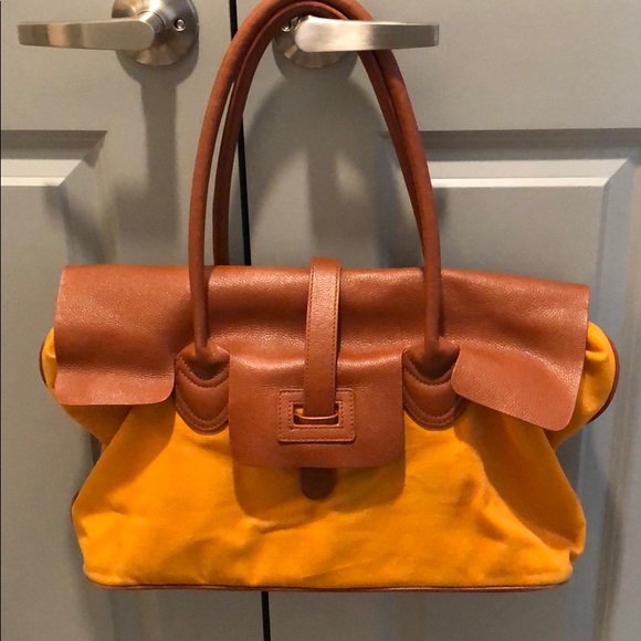 Zink | Bags | Zink Leathercanvas Shoulder Bag | Poshmark